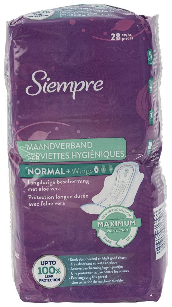 SIEMPRE (LIDL) SERVIETTES HYGIÉNIQUES NORMAL+ WINGS : test complet ...